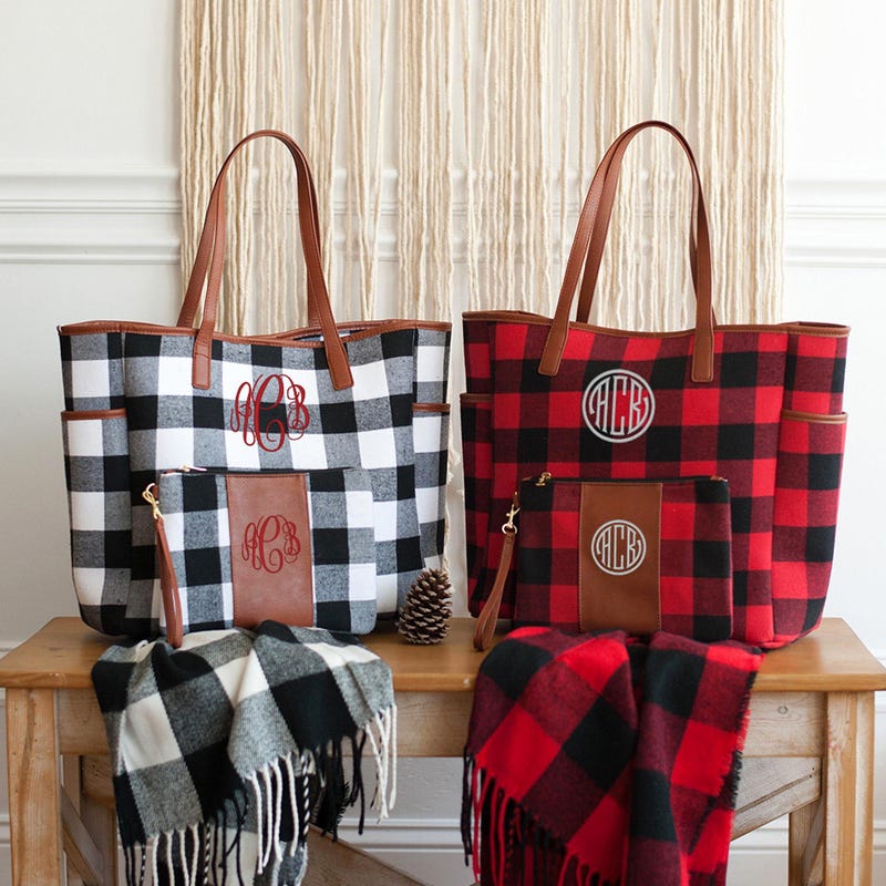 Plaid Handbags - Etsy