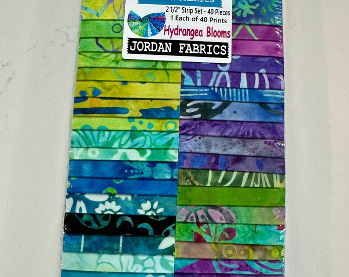 Hydrangea Blooms Batik Fabric Strips by Jordan Fabrics - Etsy