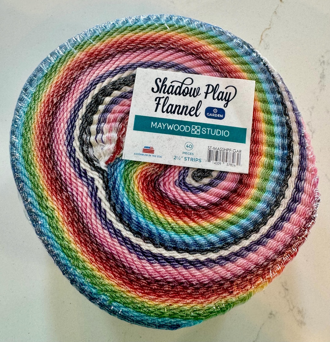 Shadow Play Flannel Fabric Jelly Roll Strips Garden Collection ...