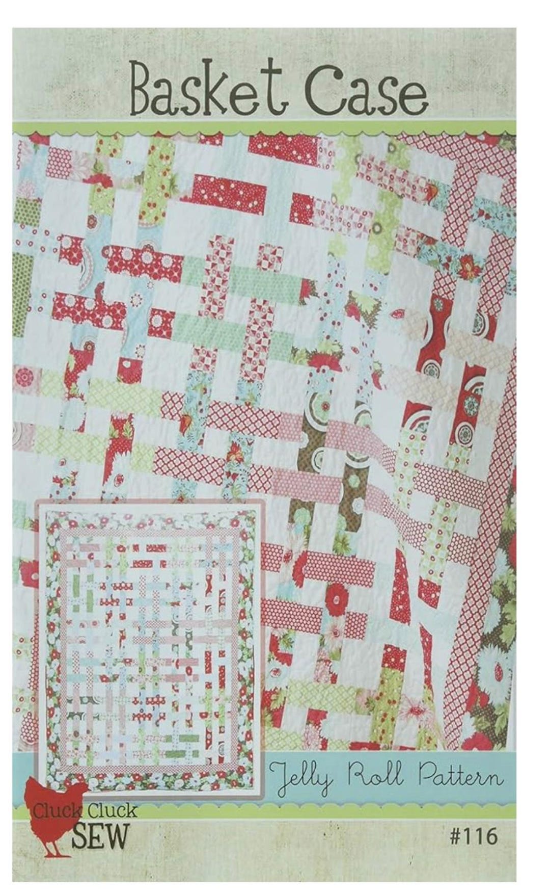 Basket Case Quilt Pattern, Jelly Roll 2.5 Inch Strip Set Friendly, 61 ...