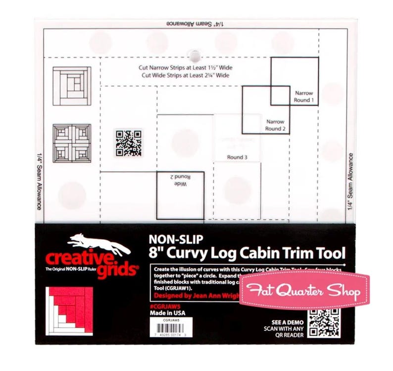 Creative Grids 8 Curvy Log Cabin Trim Tool Creative Grids CGRJAW5 - Etsy