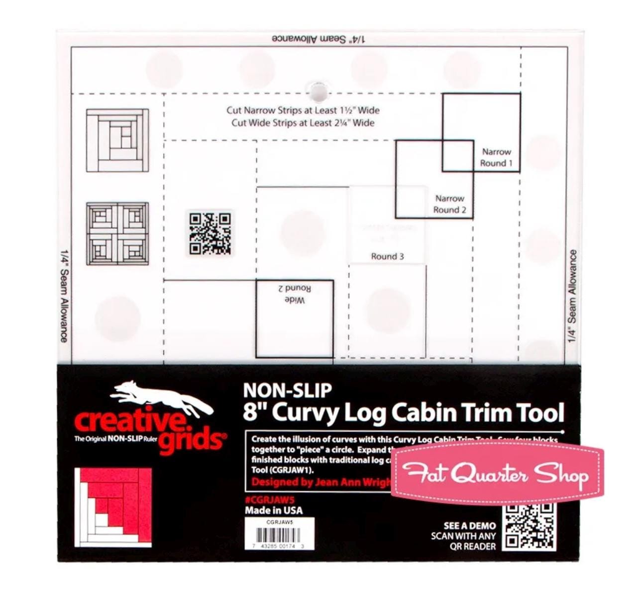 Creative Grids 8 Curvy Log Cabin Trim Tool Creative Grids CGRJAW5 - Etsy