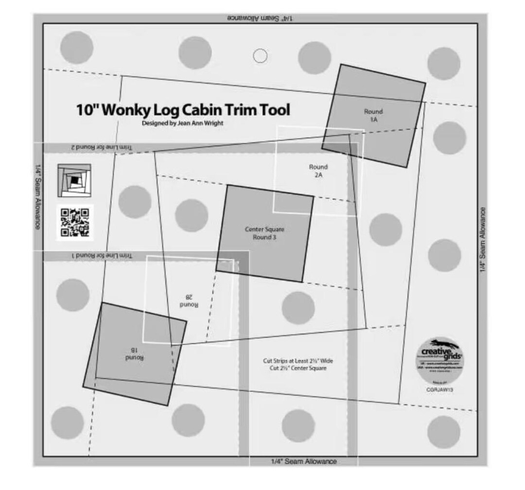 Creative Grids 10” Wonky Log Cabin Trim Tool Creative Grids CGRJAW5 - Etsy