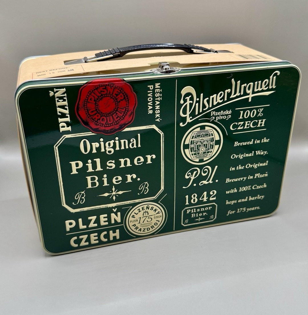 Pilsner Urquell 175th Anniversary Limited Edition Metal Tin Carry Case ...