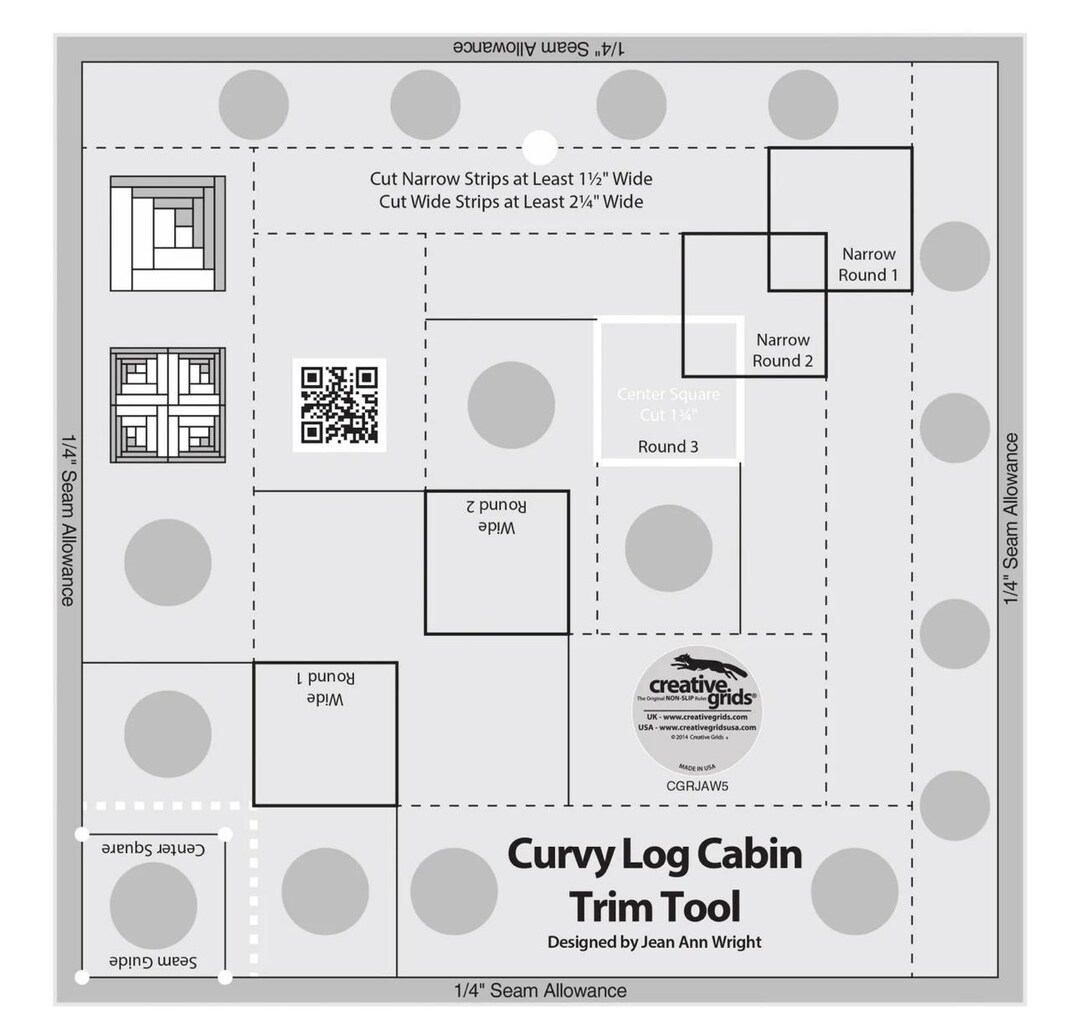 Creative Grids 8 Curvy Log Cabin Trim Tool Creative Grids CGRJAW5 - Etsy