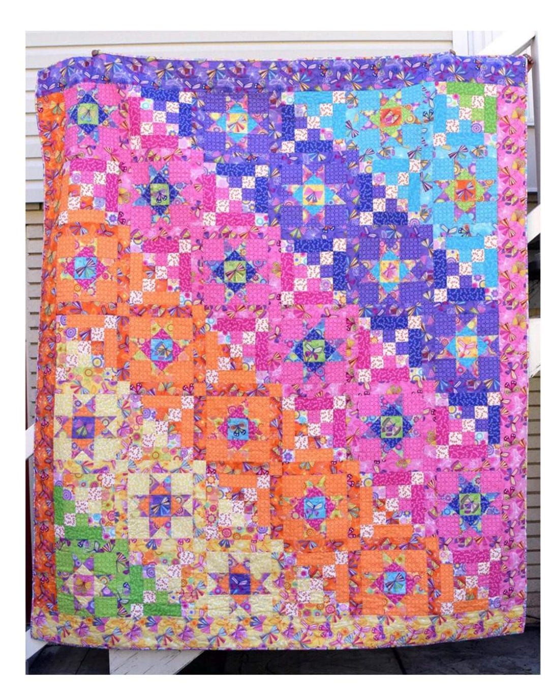 Chroma Flight Quilt Pattern by the Cloth Parcel - Etsy