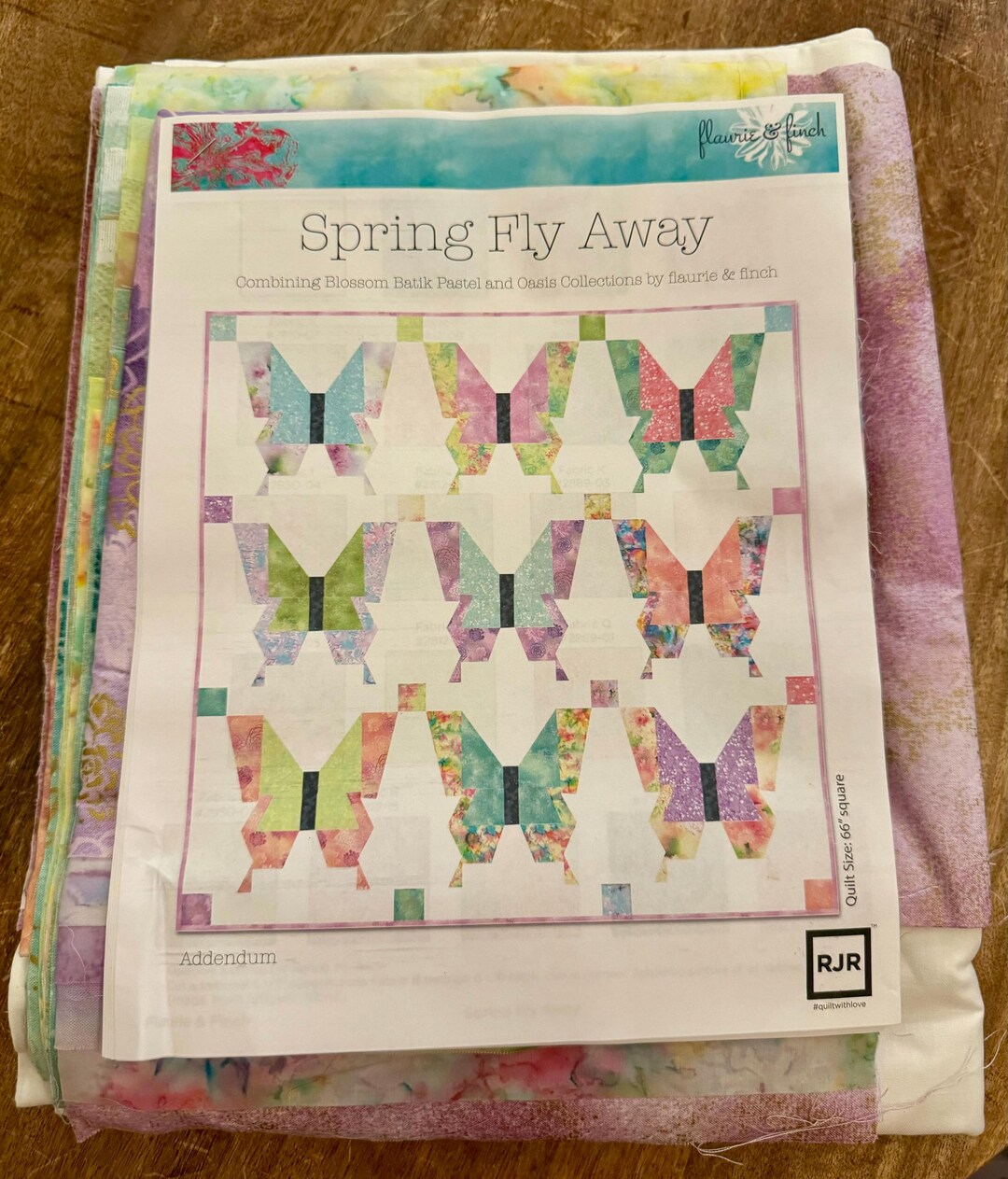 Spring Fly Away Butterfly Quilt Kit~ Flaurie & Finch~ RJR~ Blossom ...