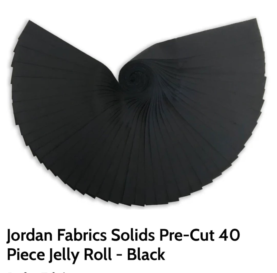 Jordan Fabrics Solids Pre-cut 40 Piece Jelly Roll - Black - Etsy