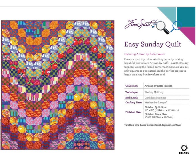 Kaffe Fassett Easy Sunday Quilt Kit 2018 Original - Etsy