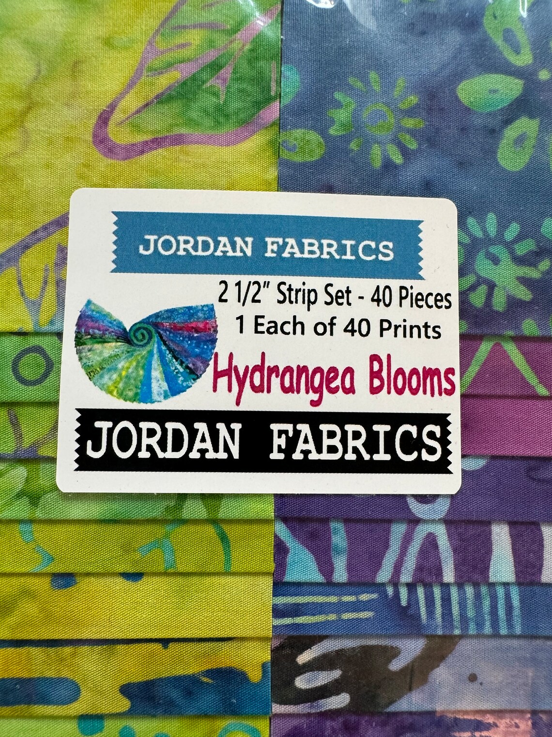 Hydrangea Blooms Batik Fabric Strips by Jordan Fabrics - Etsy
