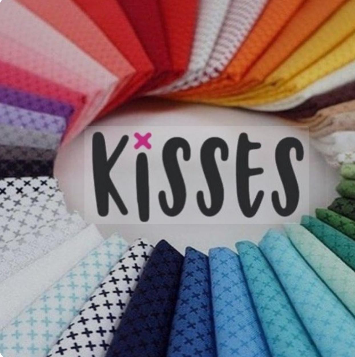 Kisses From Riley Blake Jelly Roll 40 Pieces 2 1/2” by 42” in Bright ...