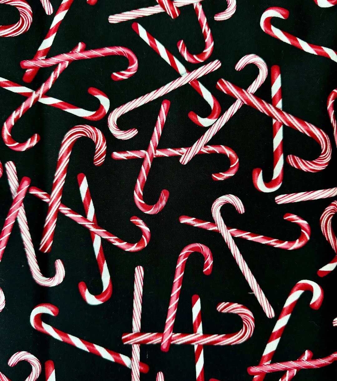 Holly Jolly Christmas Candy Cane Christmas Fabric Yardage~ Robert ...