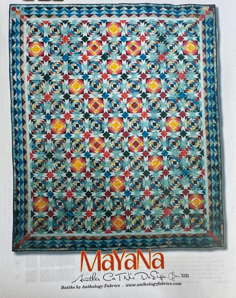 Mayana Quilt Kit Featuring Anthology Batiks. ~ Fabric and Pattern - Etsy