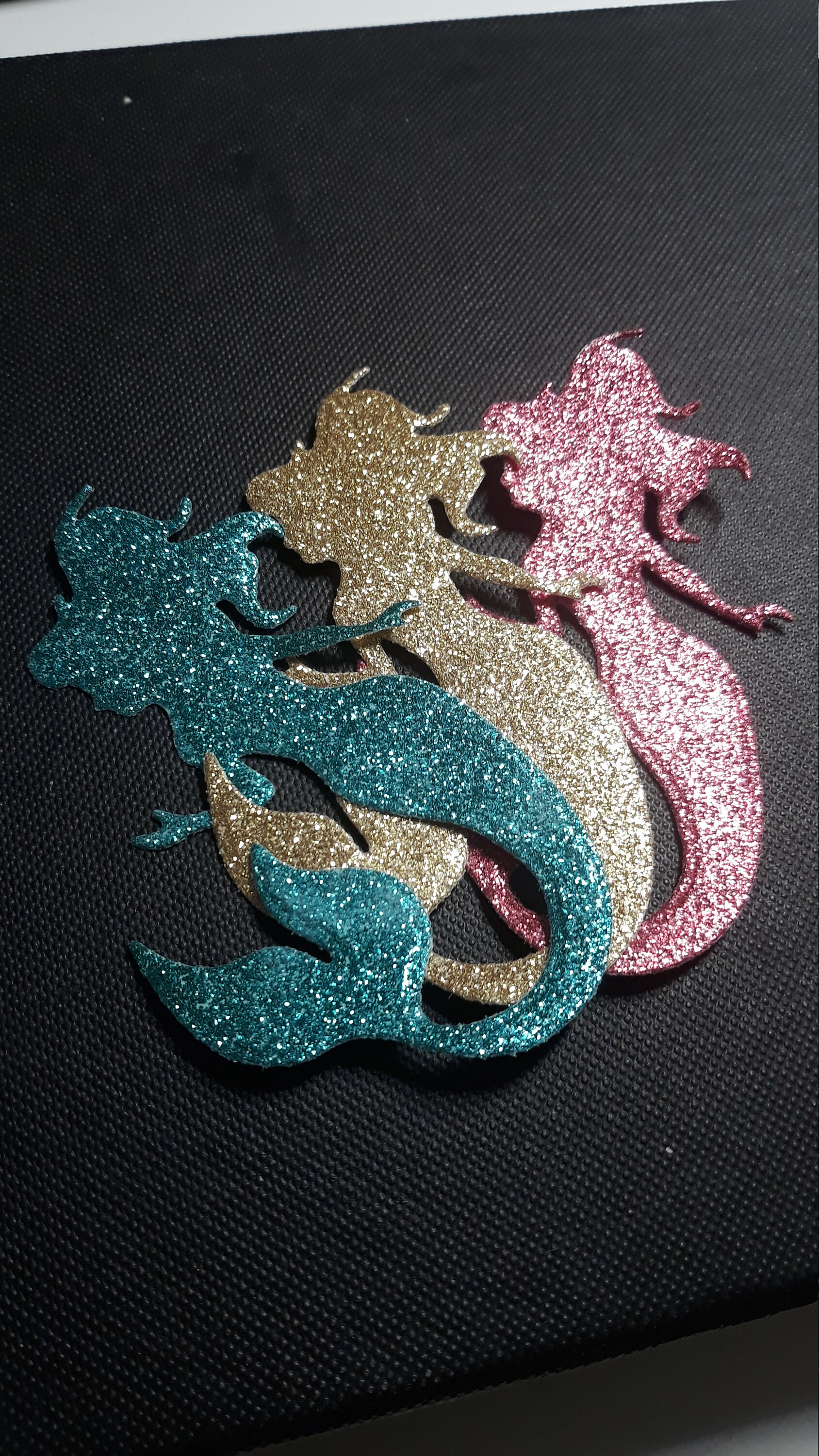 Mermaid Die Cuts Glitter Gold Mermaid Cut Out Under the Sea - Etsy
