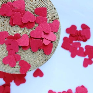 Red Paper Hearts Confetti Wedding Heart Confetti Love - Etsy
