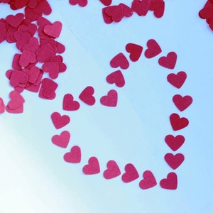 Red Paper Hearts Confetti Wedding Heart Confetti Love - Etsy