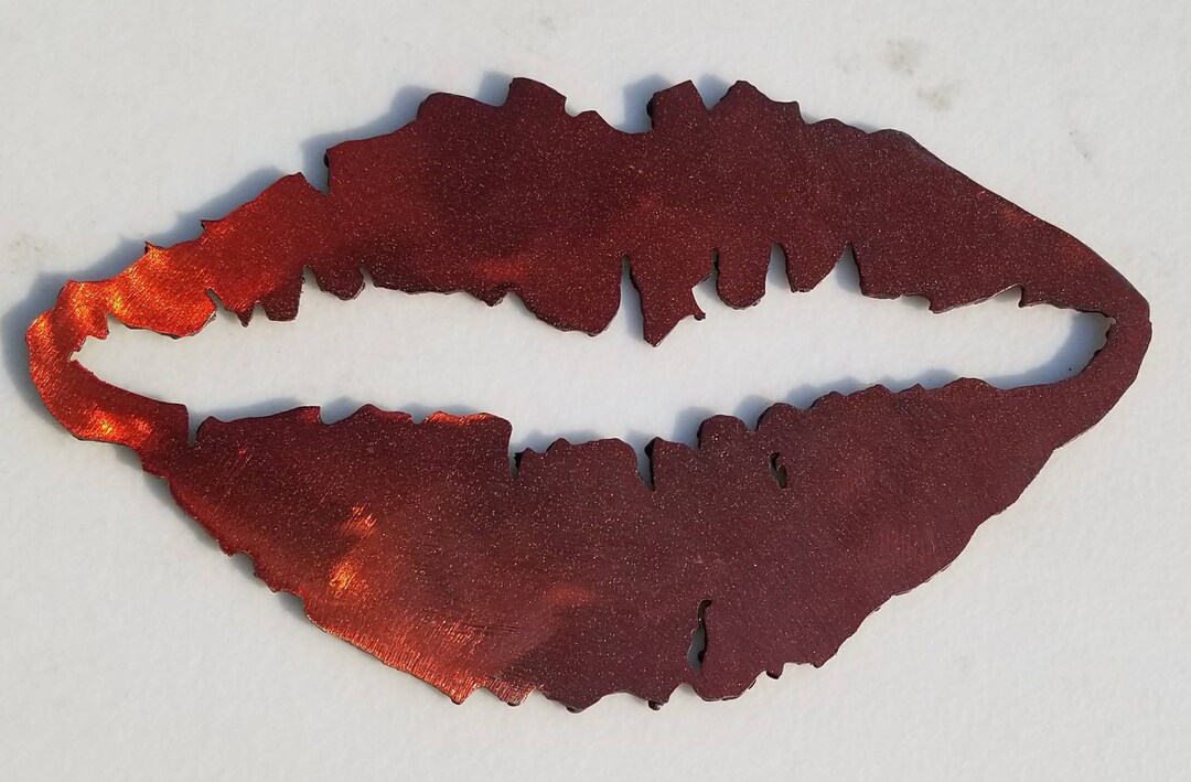 Hand Cut Steel Lips: Custom Metal Wall Art - Etsy
