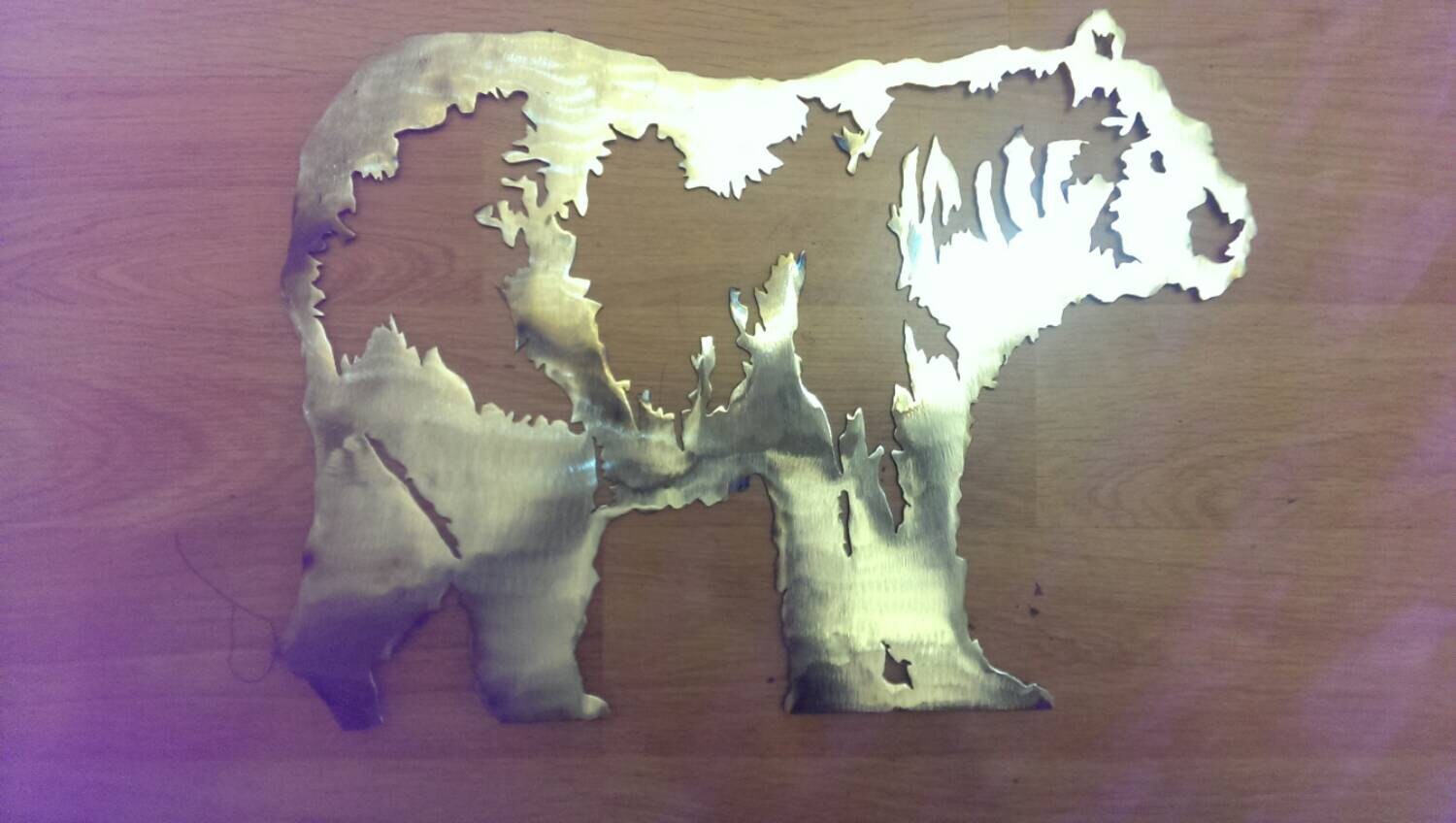 Metal Wall Art Bear - Etsy