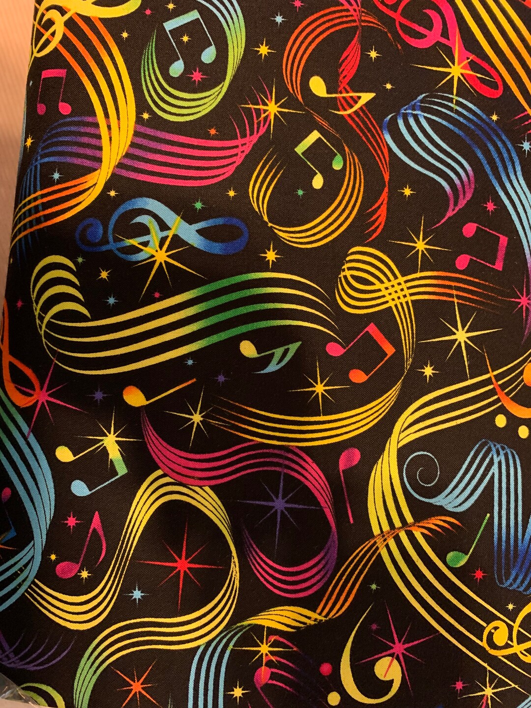 Bright Music Notes 100% Cotton Fabric, Sold by the Yard - Etsy