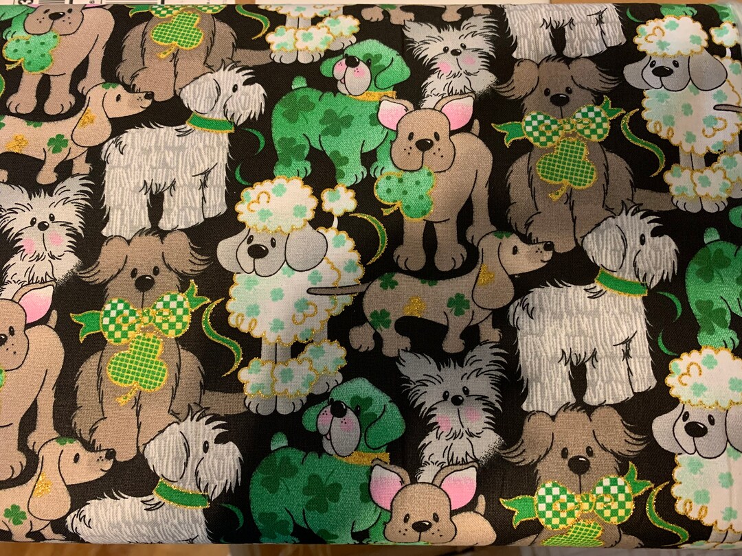Shamrock Dogs 100% Cotton Fabric, Sold by the Yard - Etsy