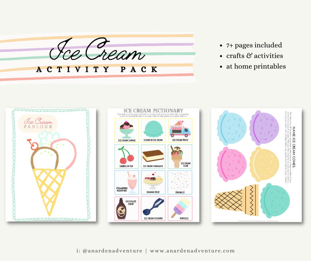 Ice Cream Activity Pack Summer Treats Activities Ice Cream Printables ...