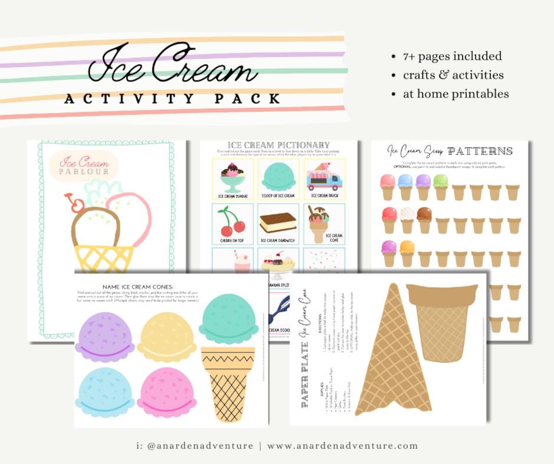 Ice Cream Activity Pack • Summer Treats Activities • Ice Cream ...