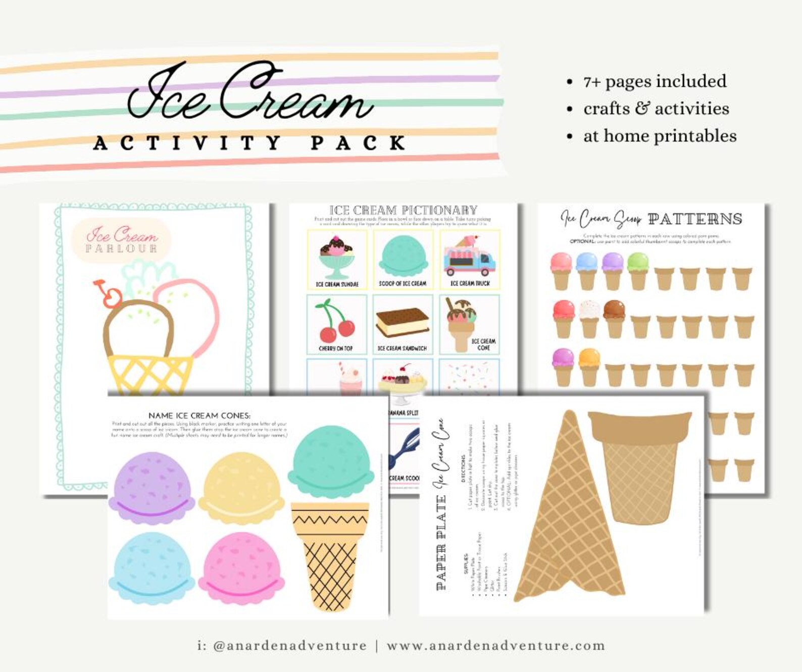 Ice Cream Activity Pack • Summer Treats Activities • Ice Cream ...