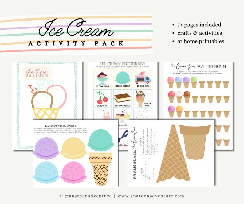 Ice Cream Activity Pack • Summer Treats Activities • Ice Cream ...