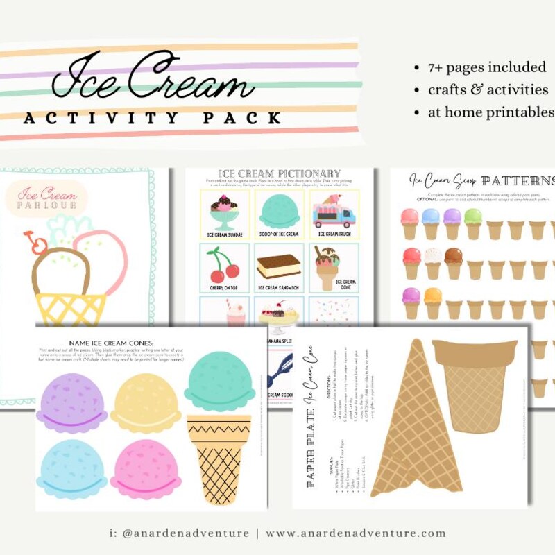 Ice Cream Printable - Etsy