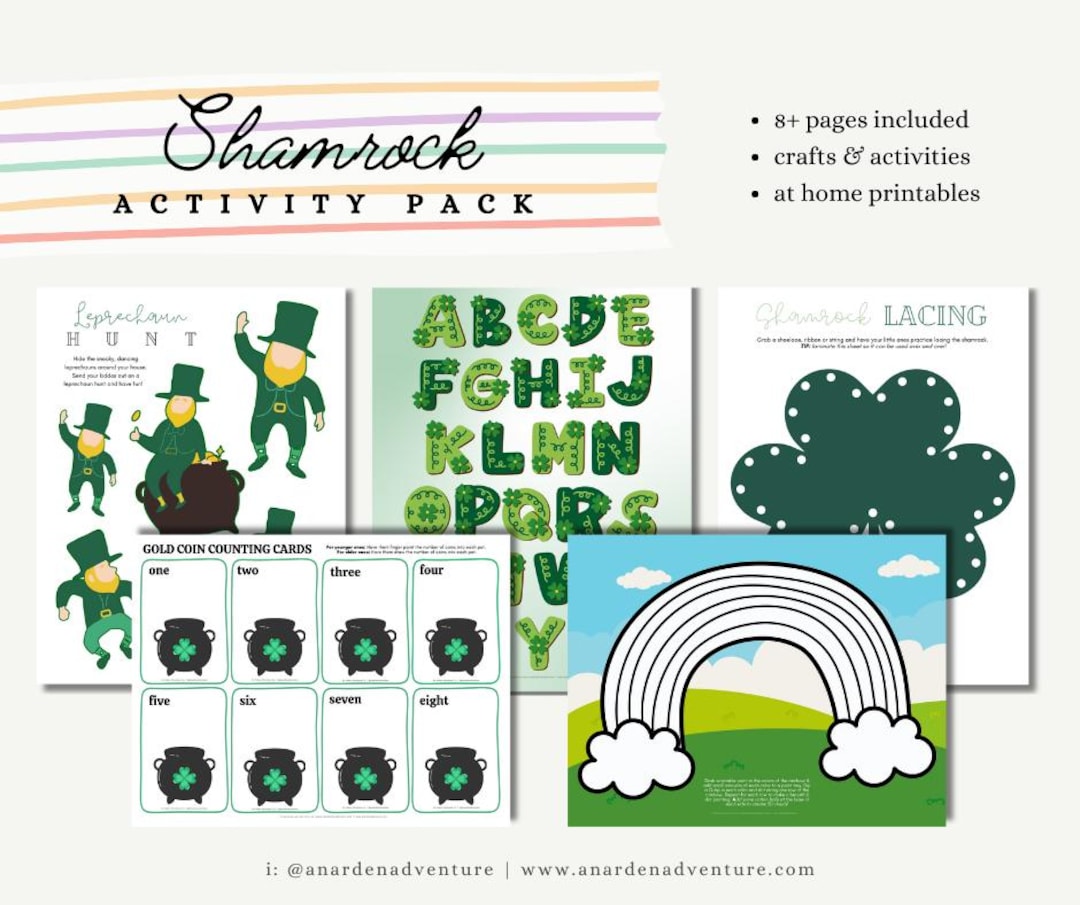 Shamrock Activity Pack • St. Patrick's Day Learning Set • Leprechaun ...
