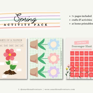 Spring Activity Pack • Spring Flower Learning Set • Spring Printable ...