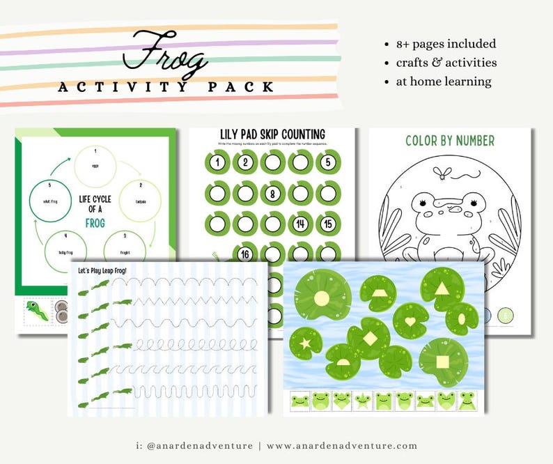 Frog Activity Pack • Pond, Life Cycle and Nature Homeschool Learning ...
