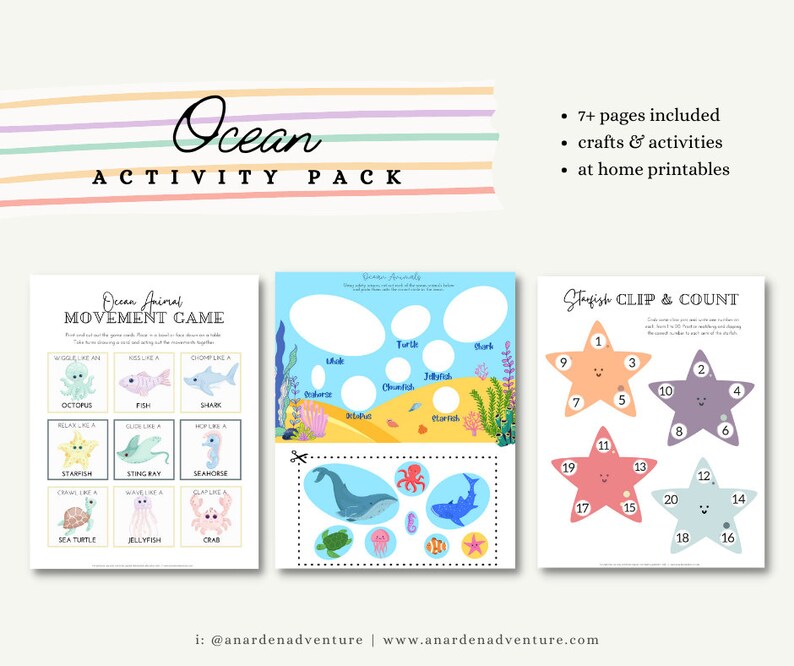 Ocean Activity Pack • Ocean Printables • Under the Sea Printables ...