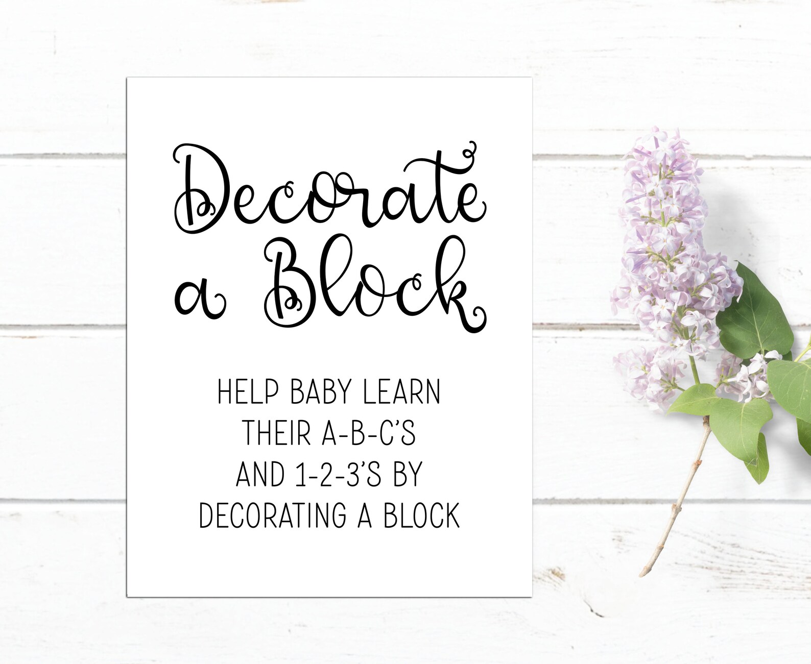 Decorate A Block Baby Shower Game (digital Download) - Etsy