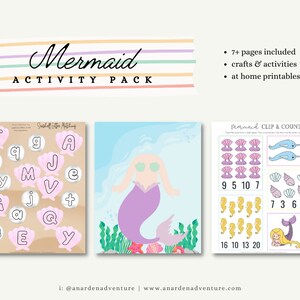 Mermaid Activity Pack Under the Sea Learning Activities - Etsy