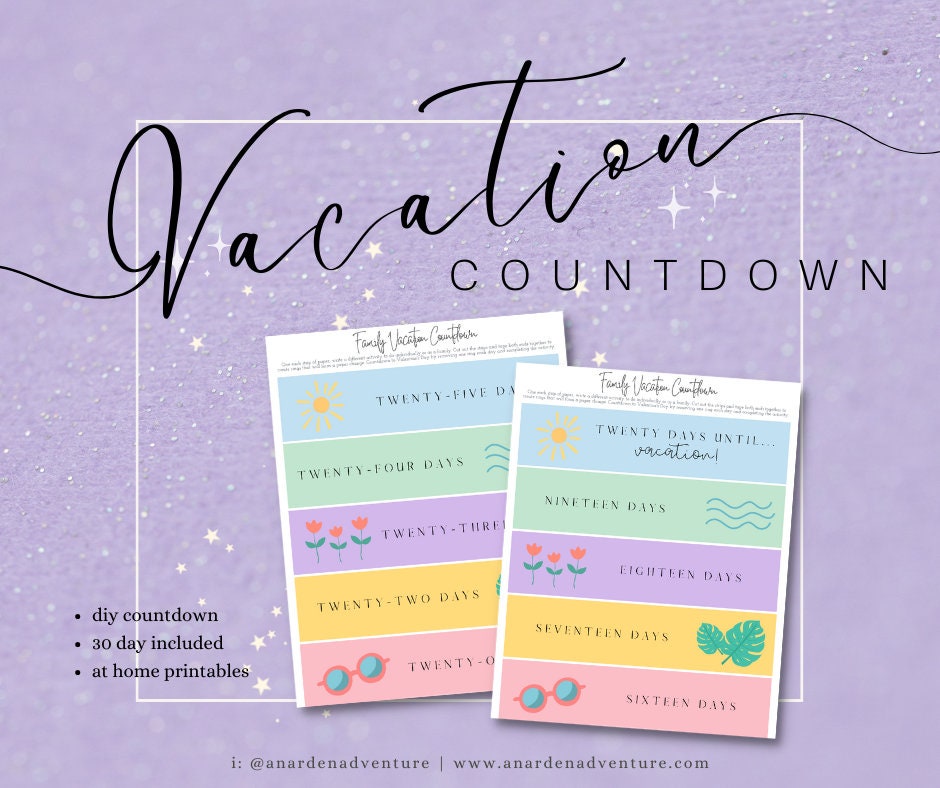 Summer Vacation Countdown • Vacation Paper Chain Craft • DIY Paper ...