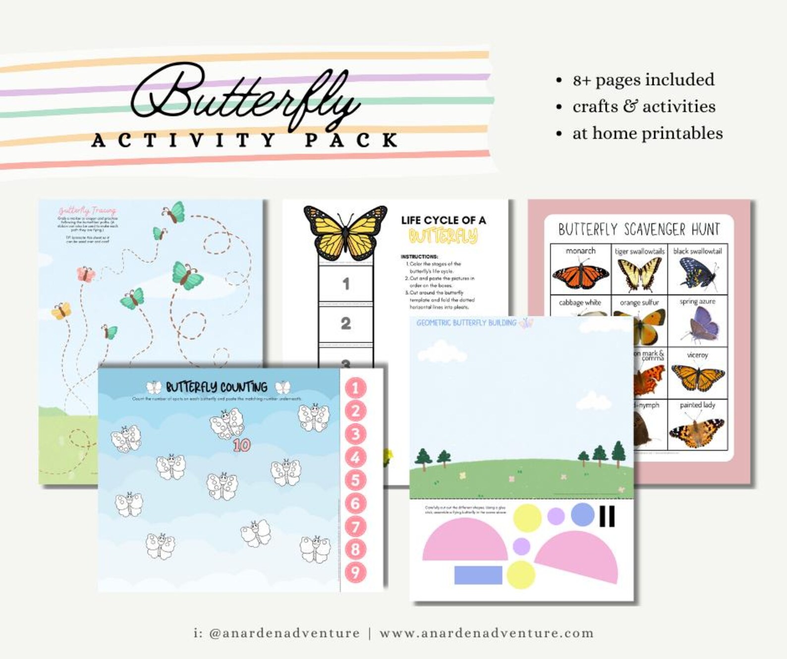 Butterfly Activity Pack • Butterfly Activities for Kids • Butterflies ...