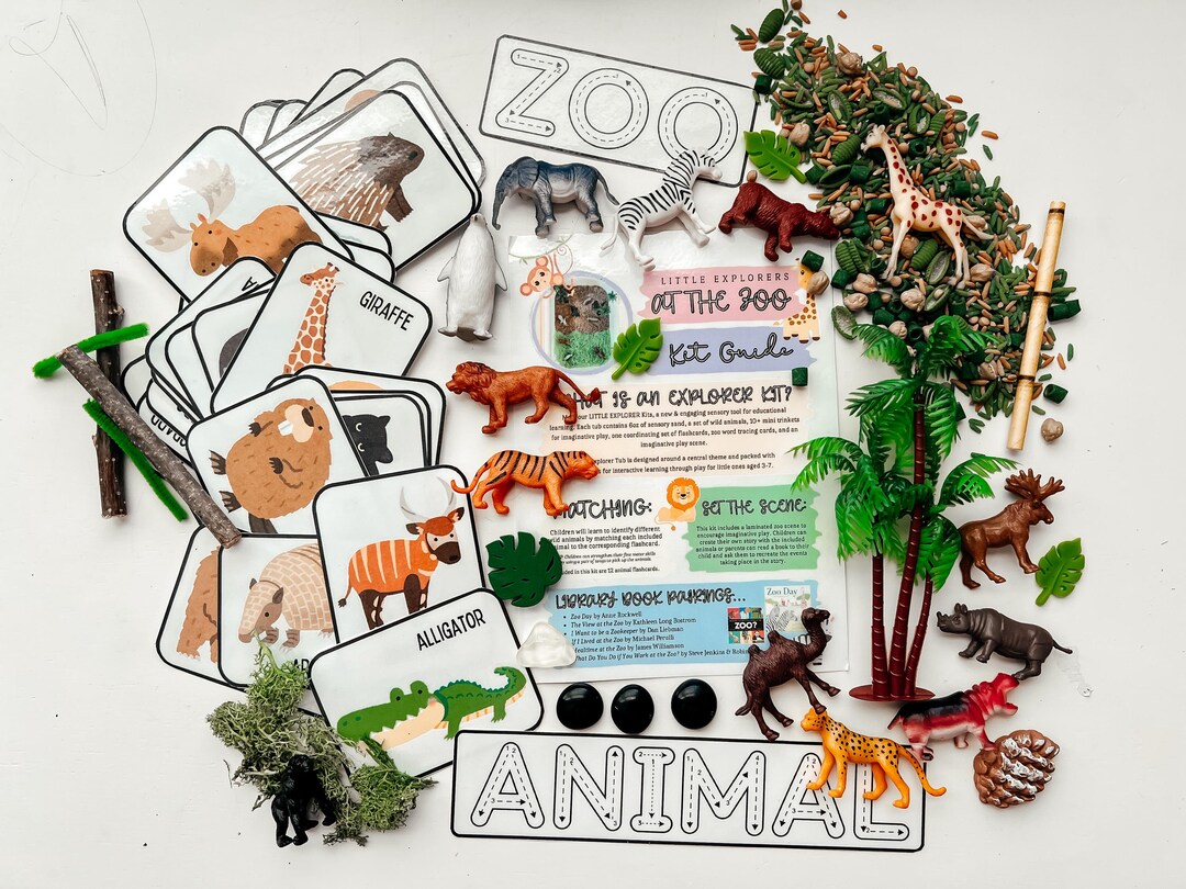 ON SAFARI Little Explorer Kit - Zoo Sensory Kit - Sensory Play On-the ...