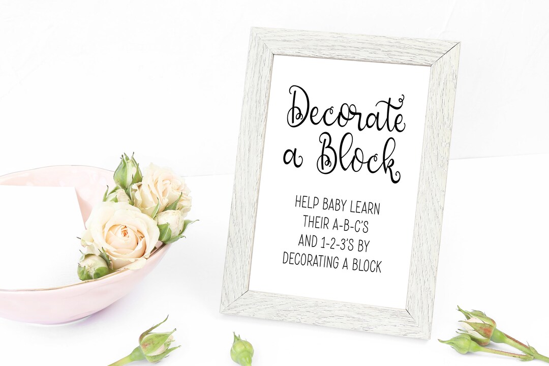 Decorate A Block Baby Shower Game (digital Download) - Etsy