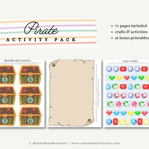 Pirate Activity Pack Pirate Crafts Activities Treasure Hunt Printables ...