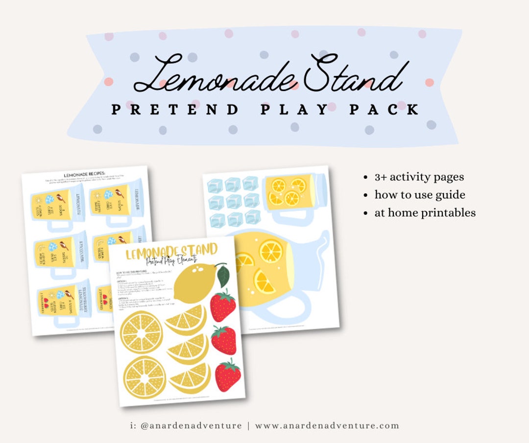 Lemonade Stand Pretend Play Pack • Lemonade Sensory Play • Sensory Play ...