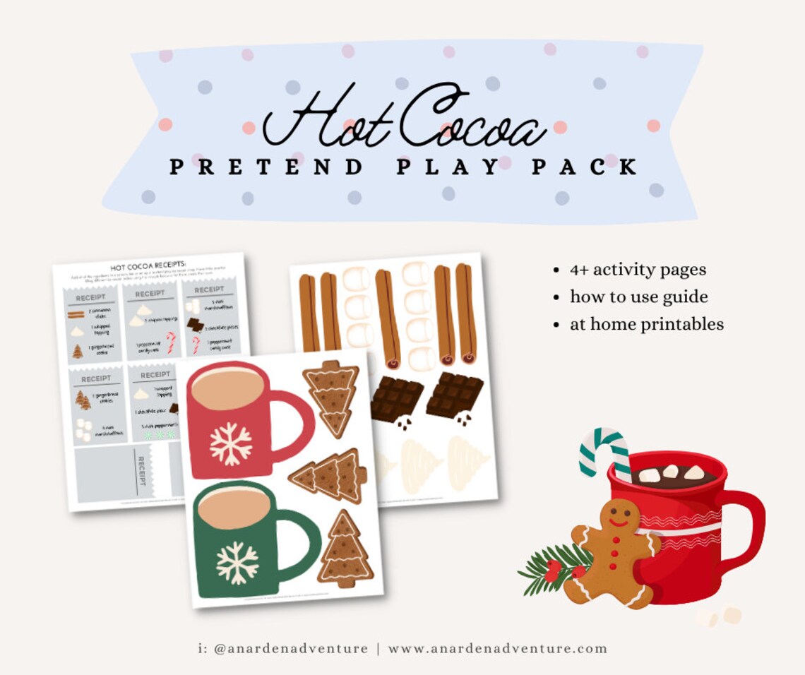 Hot Cocoa Pretend Play Pack: Holiday Printable (digital Download) - Etsy
