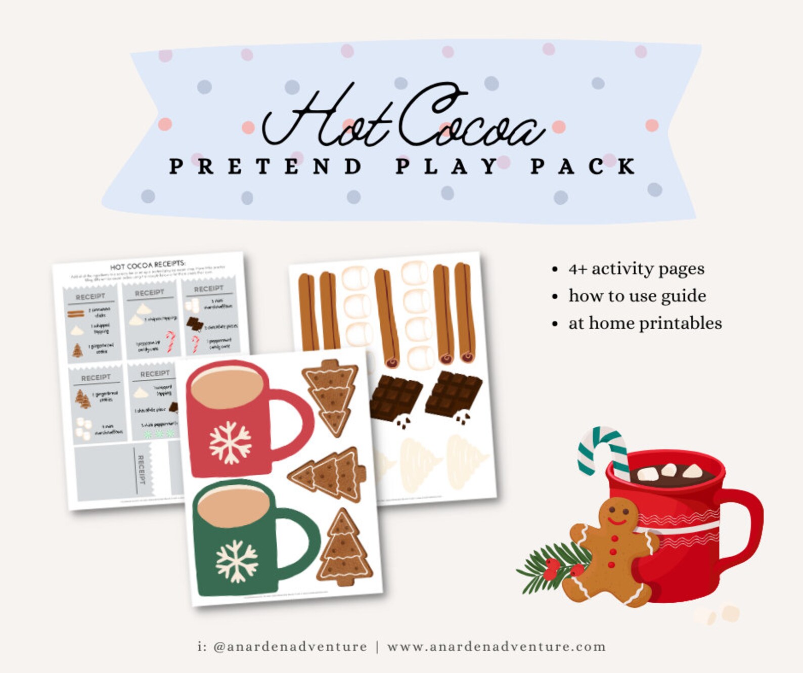 Hot Cocoa Pretend Play Pack: Holiday Printable (digital Download) - Etsy