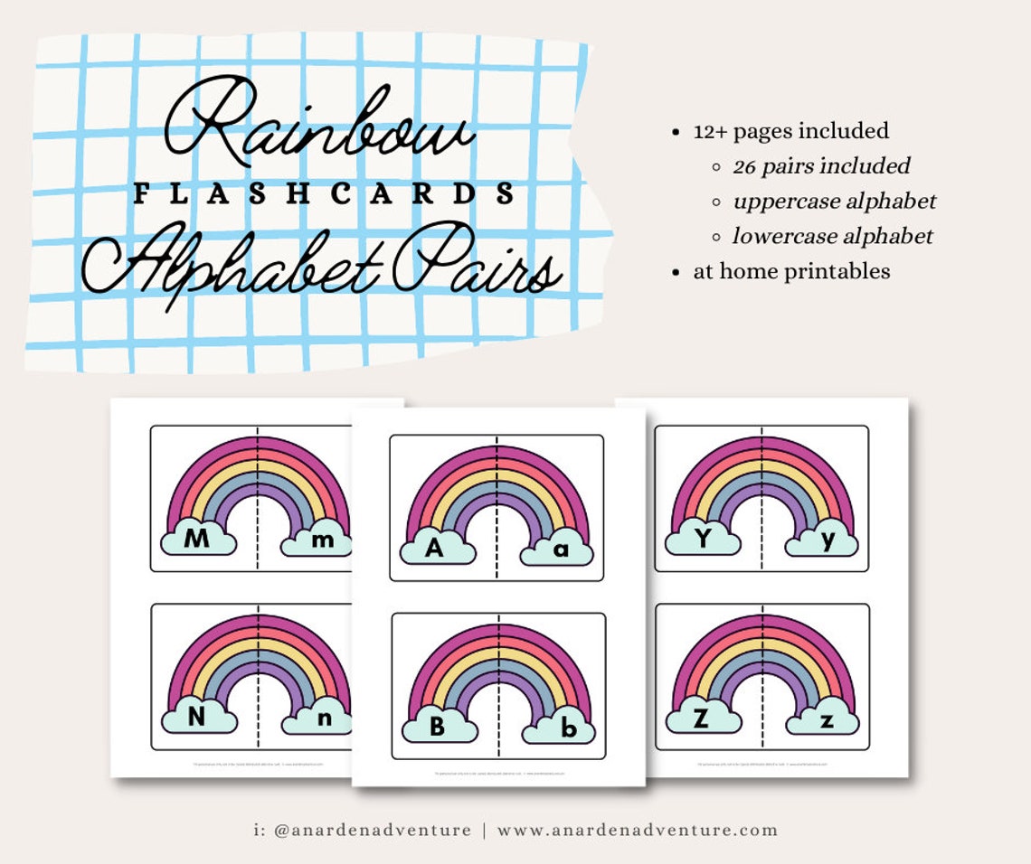 Alphabet Flashcards • Uppercase + Lowercase Letters • Alphabet Pair ...