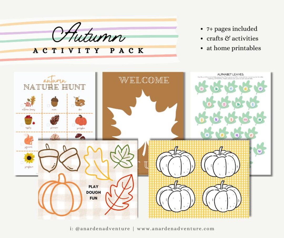 Autumn Activity Pack • Autumn Learning Set • Printable Activity Pack ...
