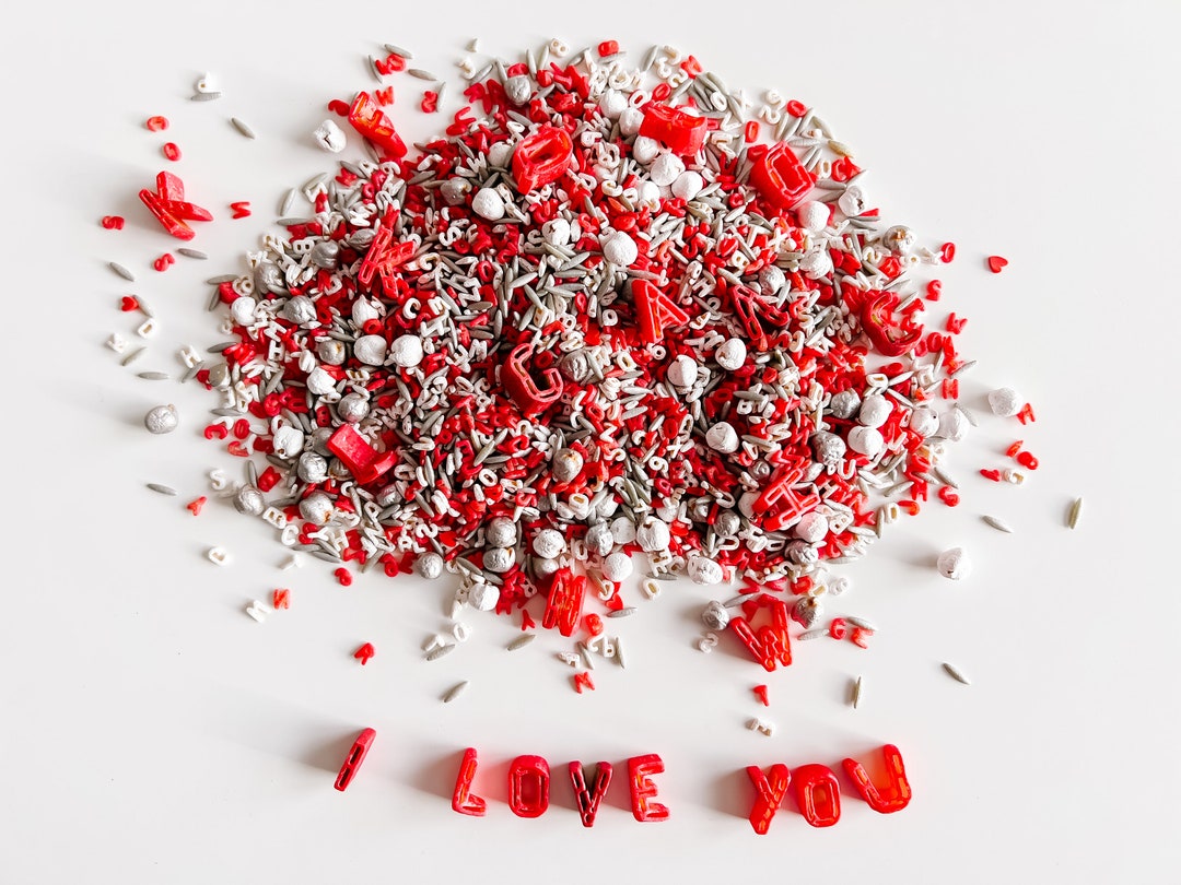 LOVE LETTERS Magic Mix Sensory Filler Sensory Play Fillers Valentine's ...