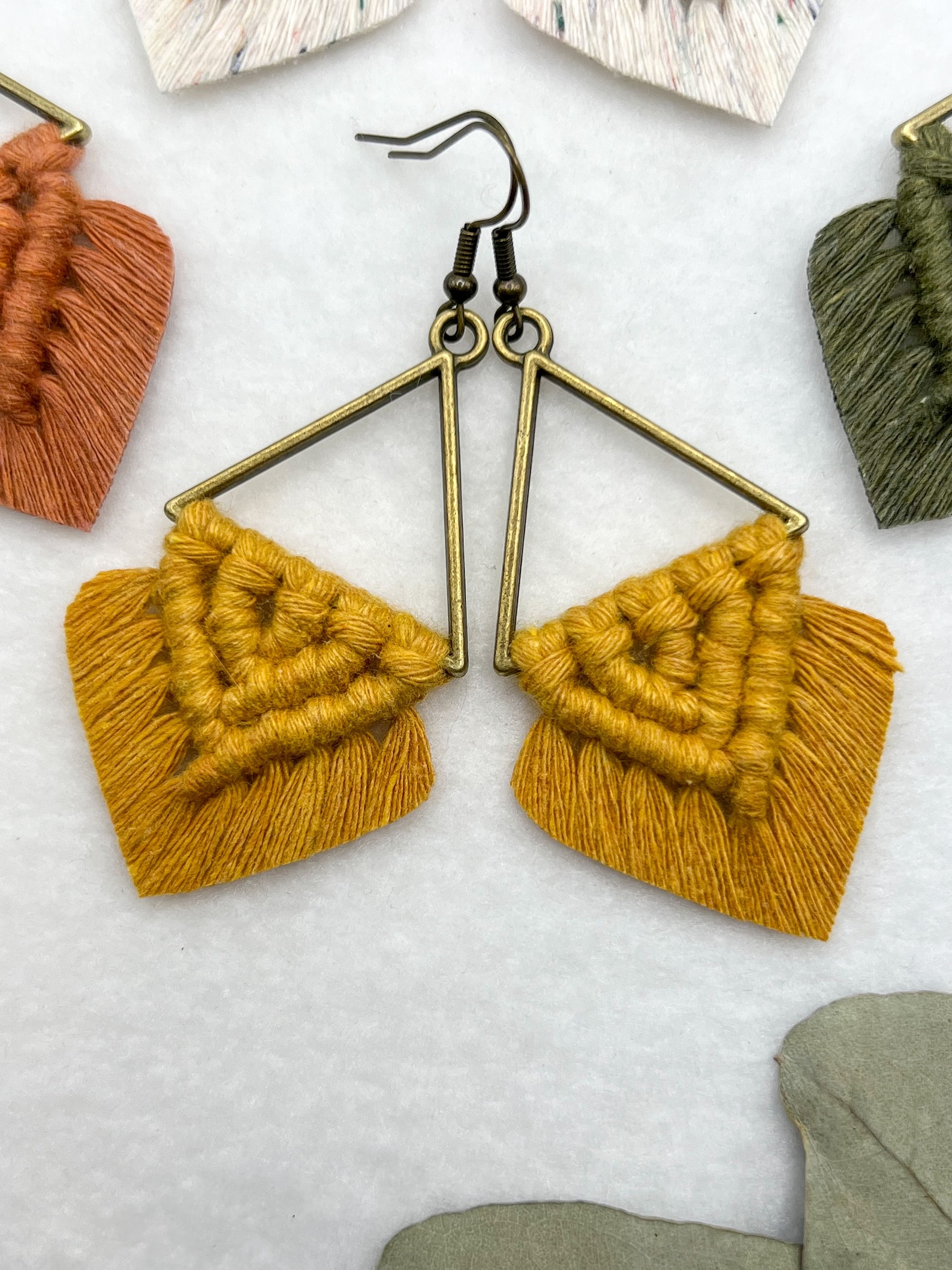 Triangle Macrame Earrings Custom Macrame Earrings Boho - Etsy