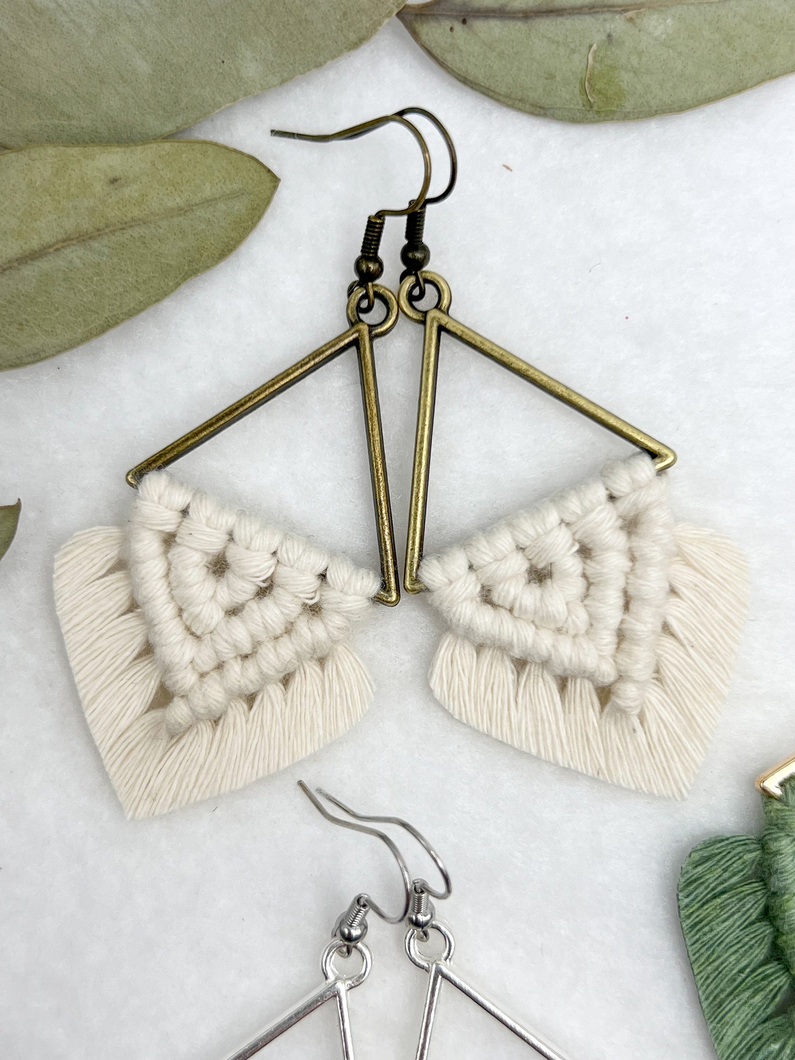 Triangle Macrame Earrings Custom Macrame Earrings Boho - Etsy