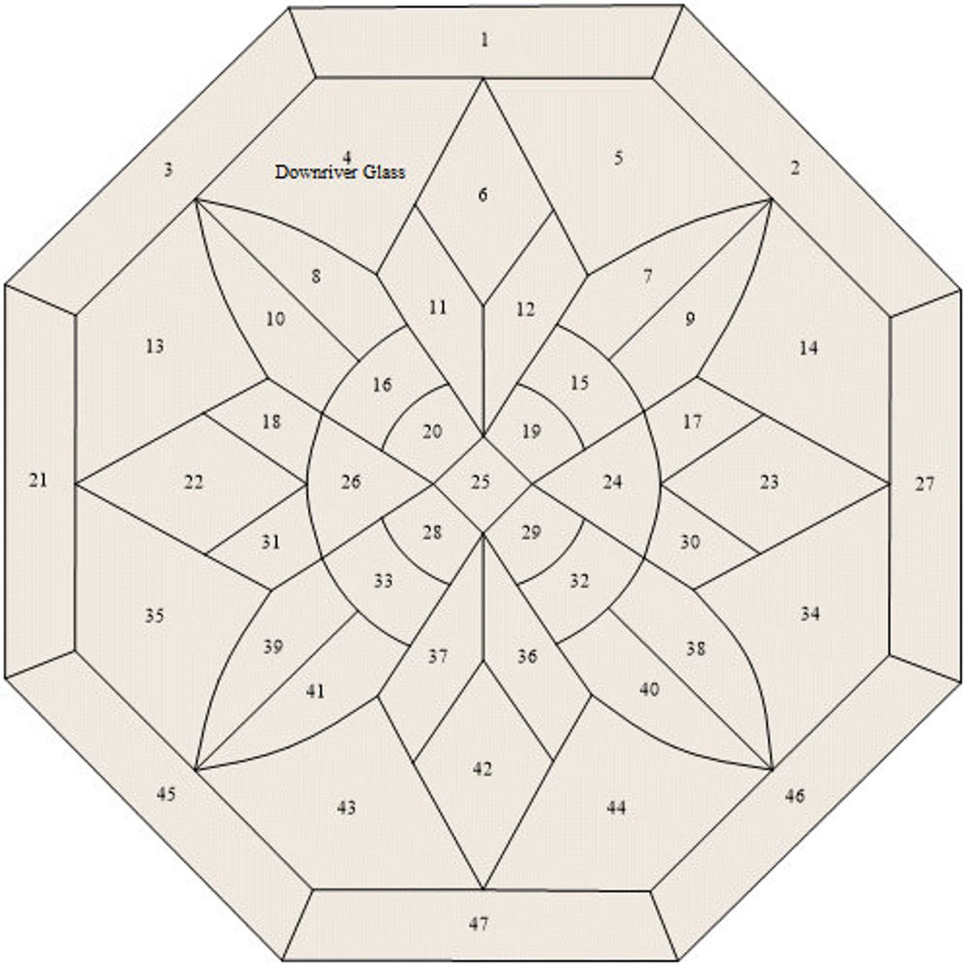 Digital Download Stained Glass Pattern Octagon - Etsy