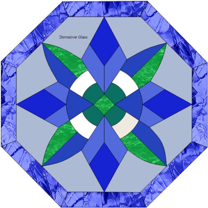 Digital Download Stained Glass Pattern - Octagon - Etsy